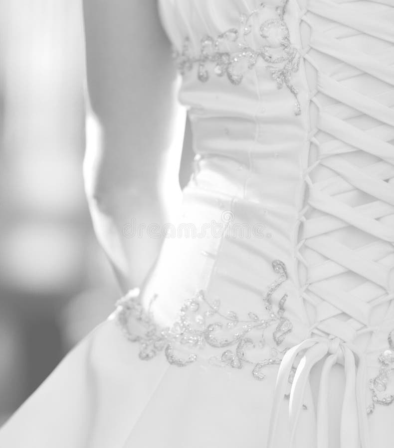 Laces on Back of Wedding Dress Stock Image - Image of bride, bodice ...