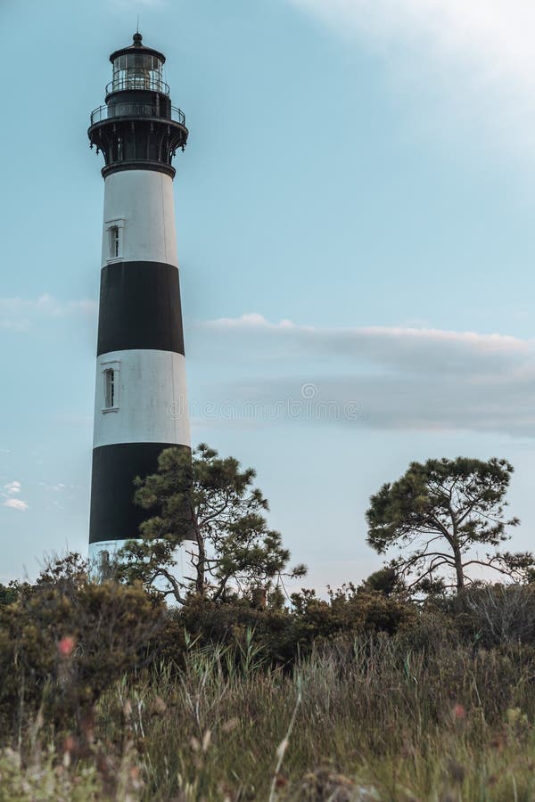 Bodie Island Lighthouse at Sunset, Outer Banks, North Carolina Stock ...