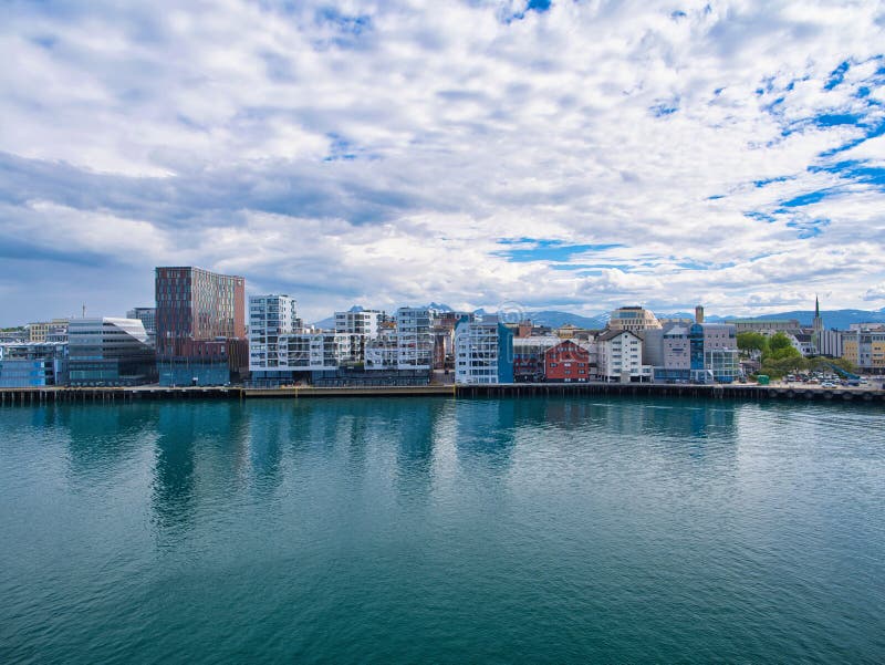Bodo, Norway - 18 June 2024: the Buildings of the Coastal Town of Bodo ...