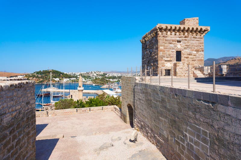 The Bodrum Castle of St. Peter in Bodrum City in Turkey Stock Photo ...