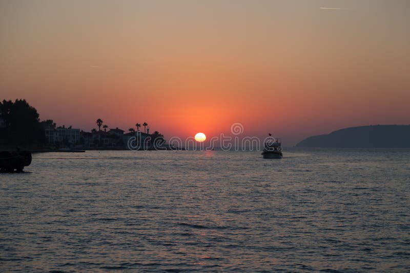 Bodrum Sunset stock image. Image of water, sunset, reflection - 43359513