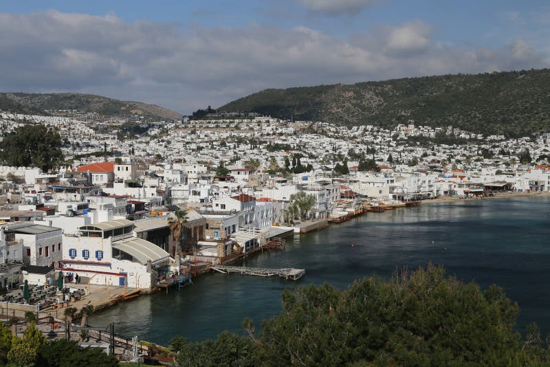 Bodrum Town in Aegean Coast of Turkey Stock Photo - Image of ...