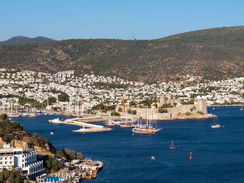 Top View of the Bay and Bodrum Castle. Bodrum, Turkey Editorial Image ...