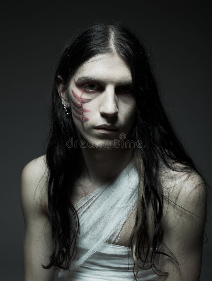 Body-art stock photo. Image of black, pallid, person, long - 7377074