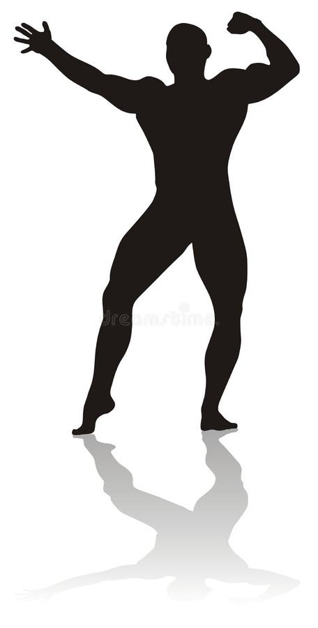 Body Builder Shadow stock illustration. Illustration of attractive ...