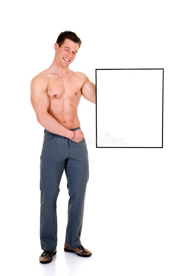 Body Builder Advertising Board Stock Image - Image of show, pose: 6994845