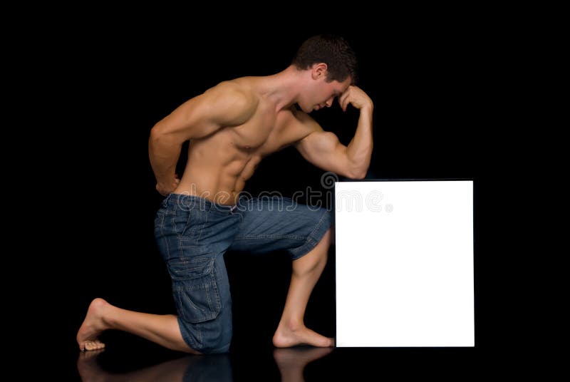 Body Builder Advertising Board Stock Photo - Image of show, macho: 9741988