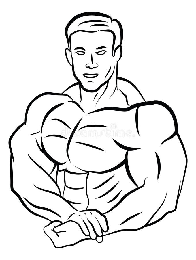 Body Builder stock vector. Illustration of power, muscular - 47882080