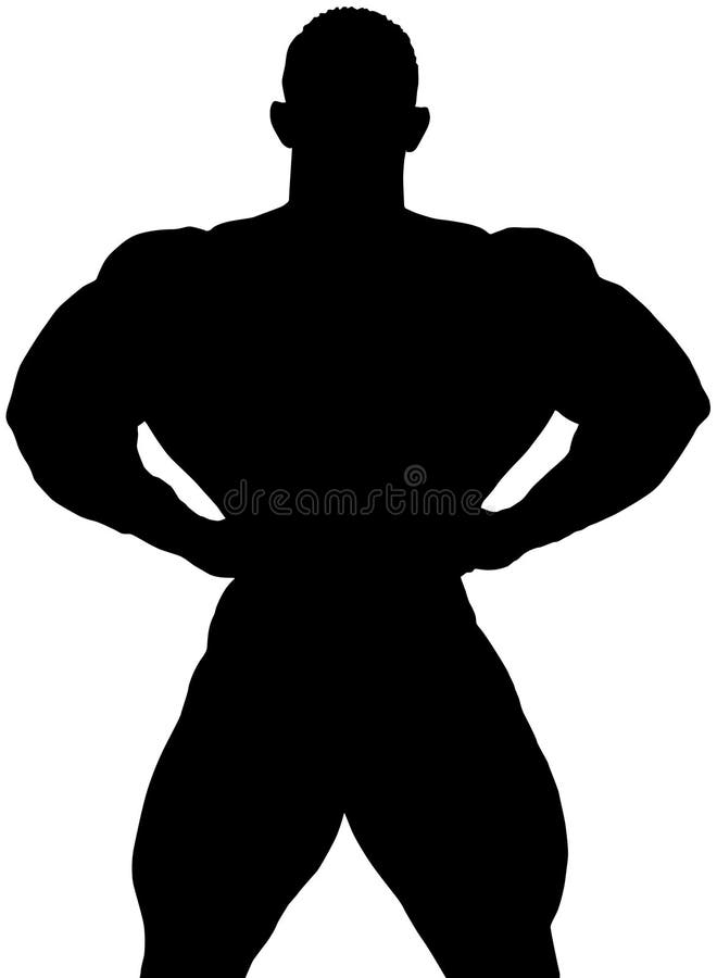 Body Builder Shadow stock illustration. Illustration of chest - 3280057