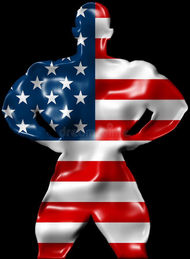 Body Builder Shadow stock illustration. Illustration of attractive ...