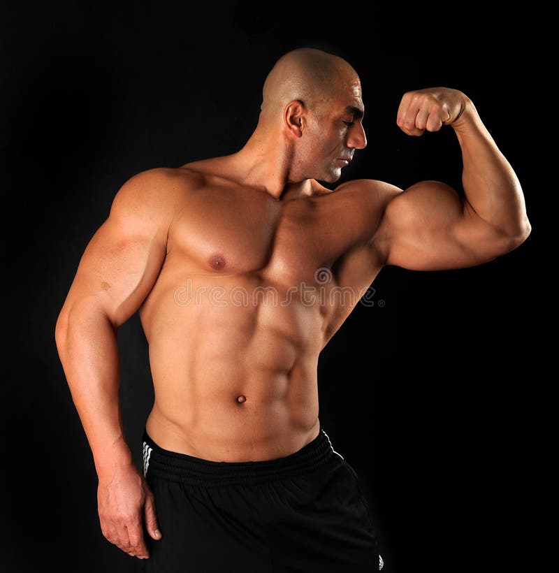 Body Building , Extreme Muscle Man Stock Image - Image of lifting ...