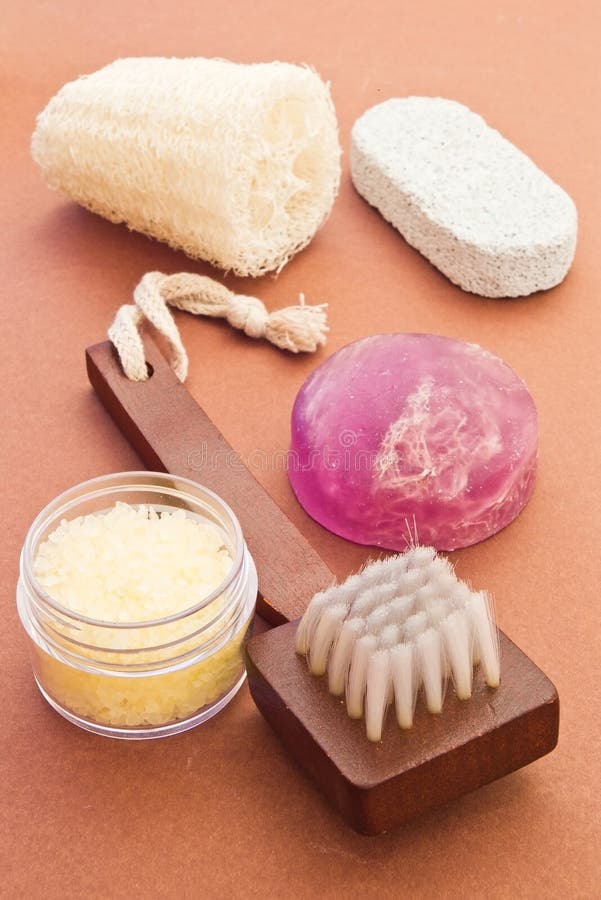 Body care objects stock photo. Image of still, care, brown - 5727156