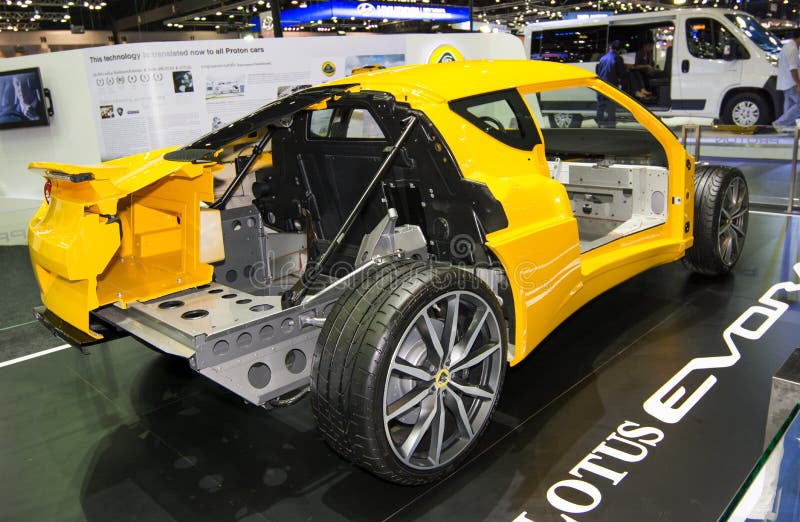 Body Chasis and Frame of Lotus EVORA in Thailand Motor Expo 2013 ...