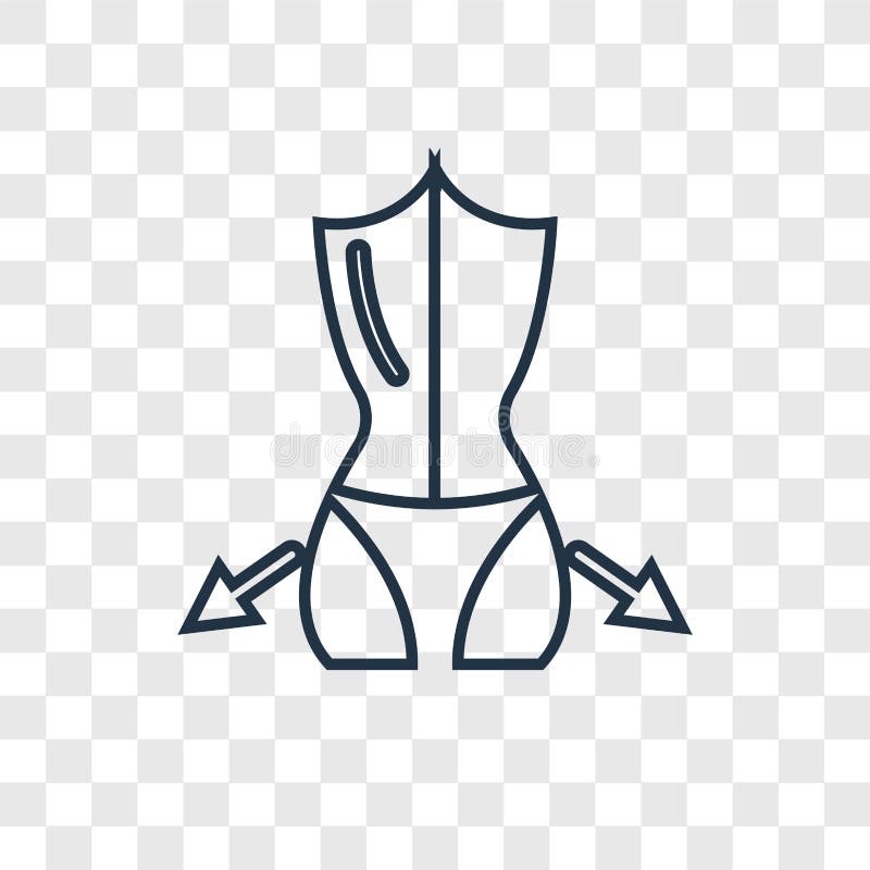 Body Concept Vector Linear Icon Isolated on Transparent Background ...