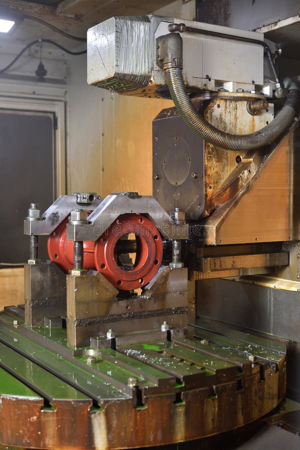 The Body for Creating the Valve is Installed on the Table of the CNC ...