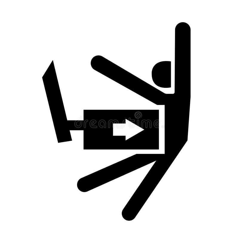 Body Crush Force from Above Warning Sign, Vector Illustration, Isolate ...