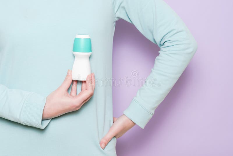 Body Deodorant Roll-on in Woman S Hand Stock Image - Image of care ...