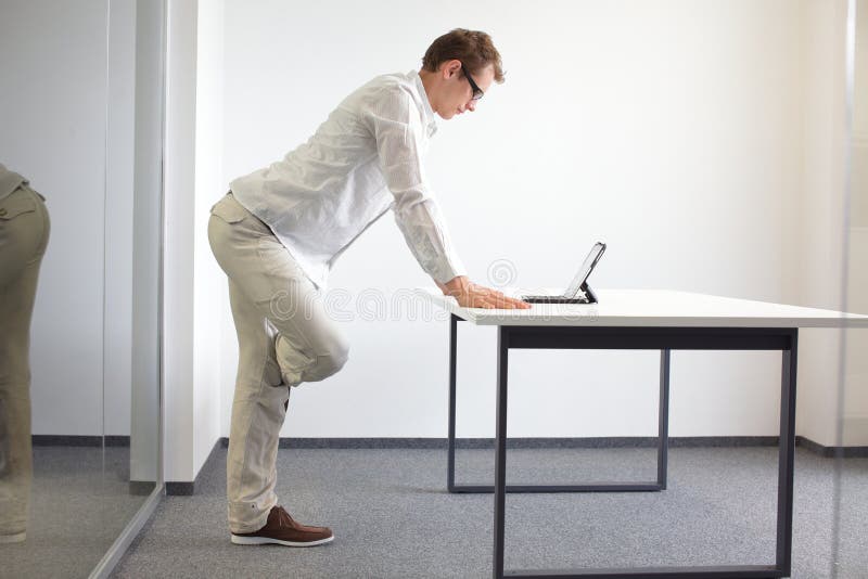 Leg Stretching Durring Office Work Stock Photo - Image of design ...