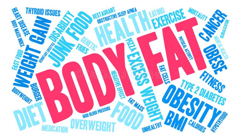 Body Fat Word Cloud stock vector. Illustration of burger - 100124722