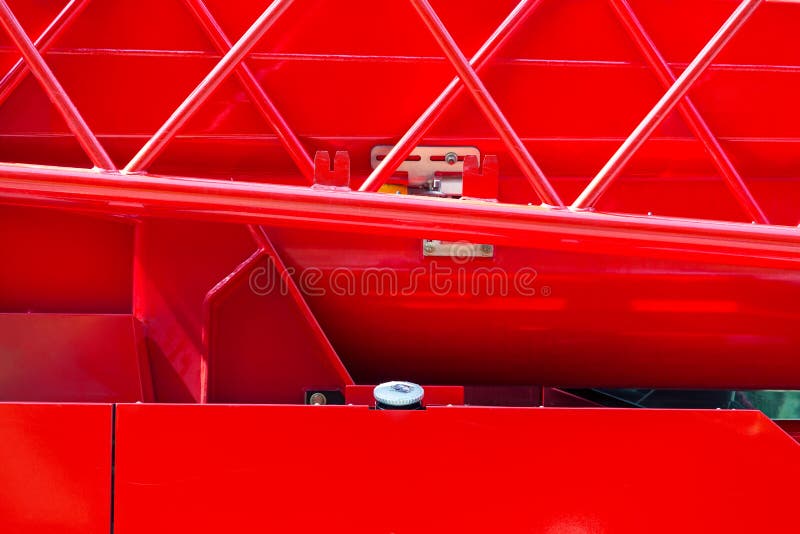 Details of Rescue Firefighting Truck. Body of a Fire Engine in S Stock ...