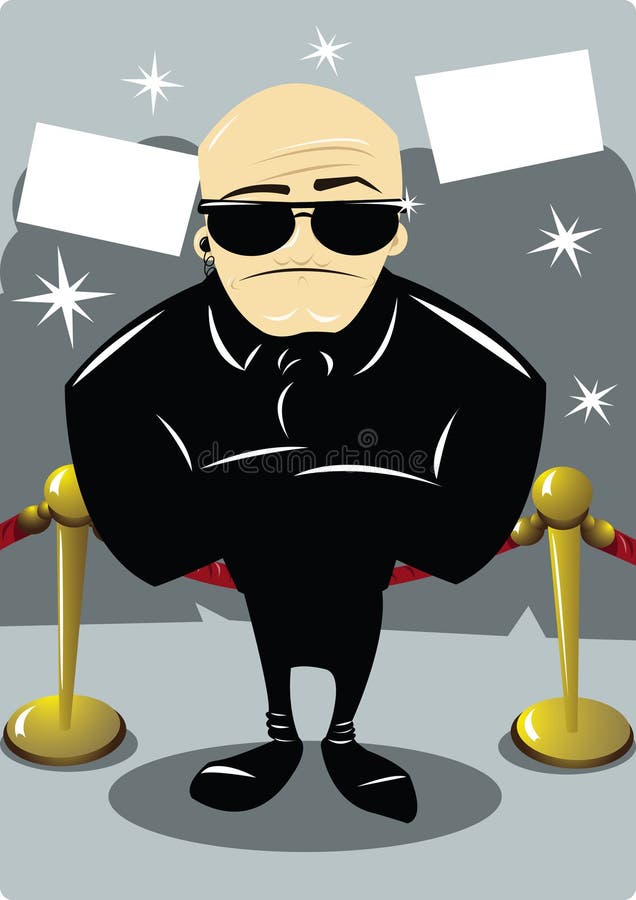 Body Guard stock vector. Illustration of person, nightclub - 26946164