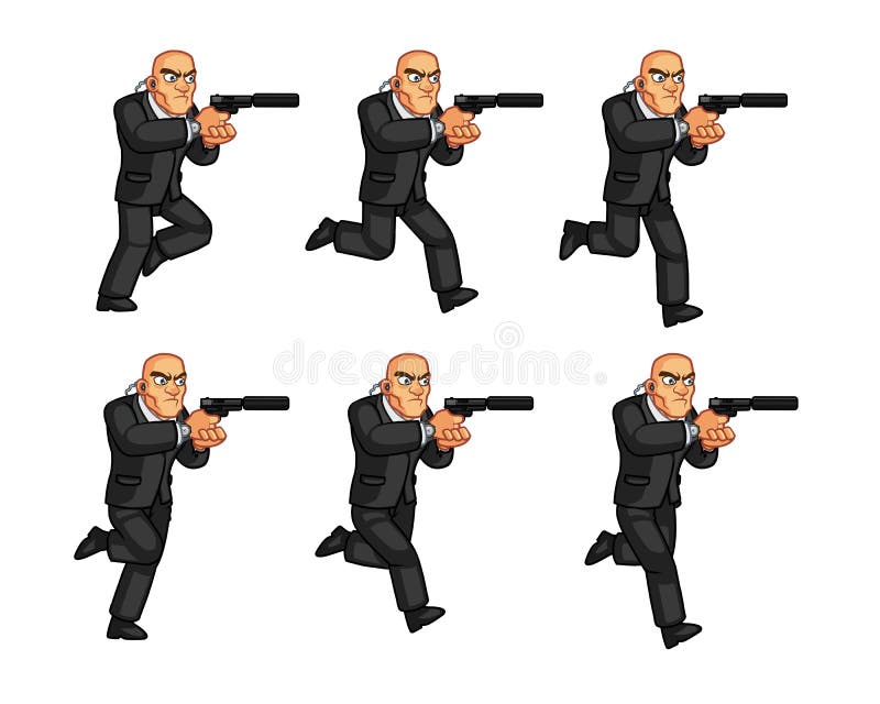 Body Guard Animation Sprite Stock Vector - Image: 63111883
