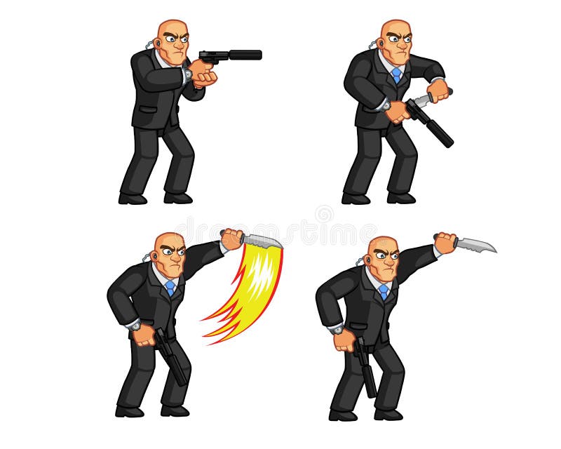 Body Guard Animation Sprite Stock Vector - Illustration of graphics ...