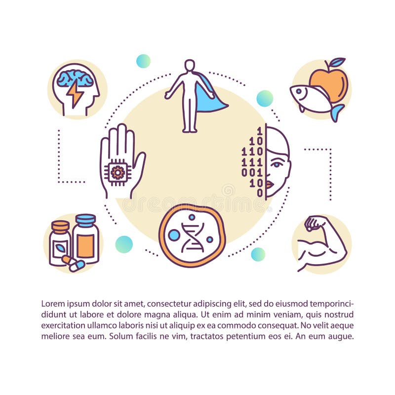 Body Hacking Concept Icon with Text Stock Vector - Illustration of ...