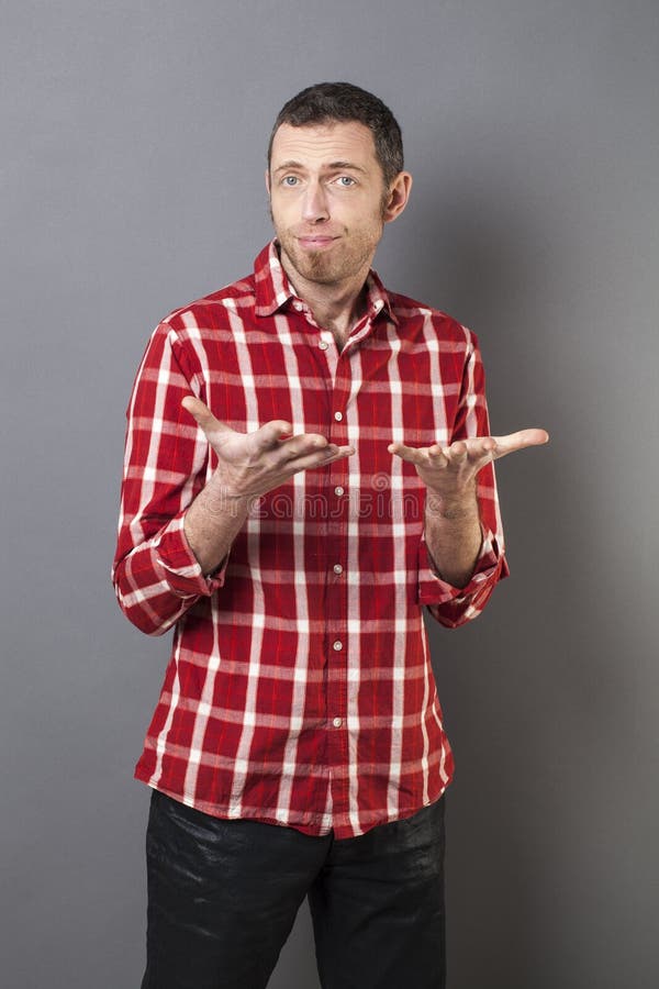 Body Language Concept for Disappointed 40s Man Stock Photo - Image of ...