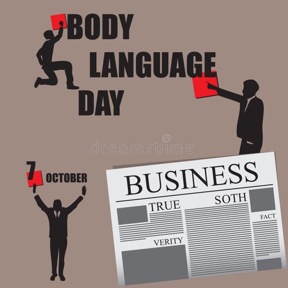 Body Language Day stock vector. Illustration of date - 258448444