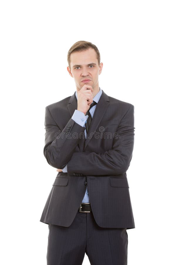 Body Language. Man in Business Suit Isolated on Stock Photo - Image of ...