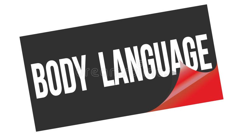 BODY LANGUAGE Text on Black Red Sticker Stamp Stock Illustration ...