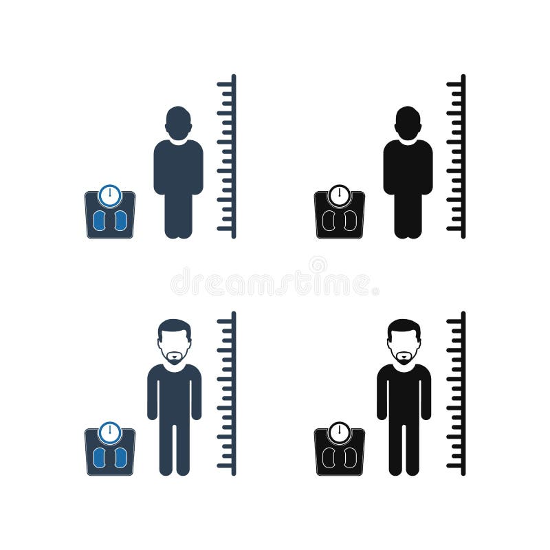 Body Mass Index Icon Set. stock vector. Illustration of healthy - 165324998
