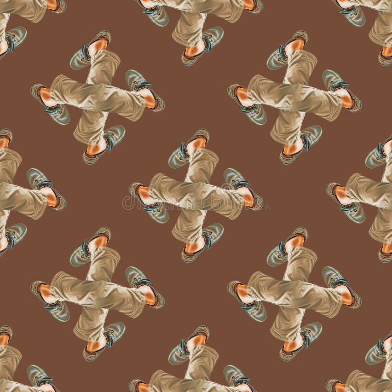 Body Part Collage Motif Seamless Pattern Design Stock Illustration ...