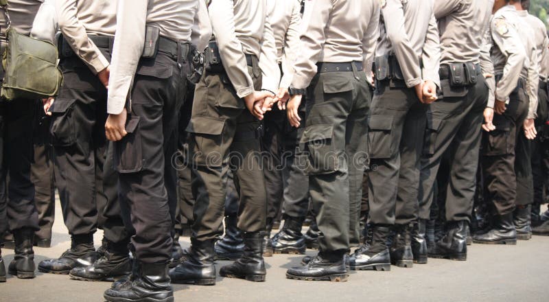 Body Part - Indonesian Police from Back Stock Photo - Image of real ...