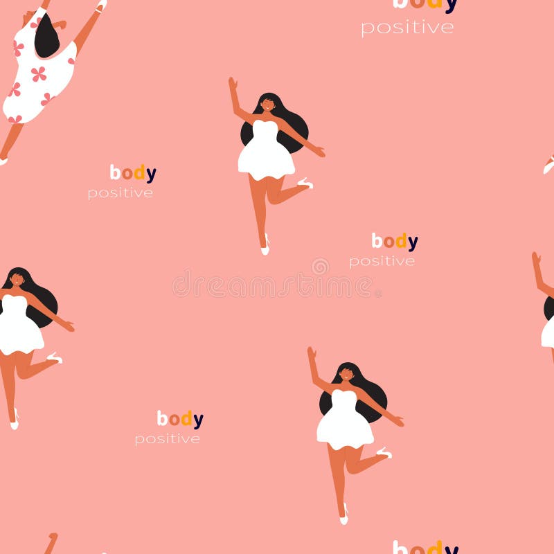 Body Positivity Concept Seamless Pattern Stock Vector - Illustration of ...