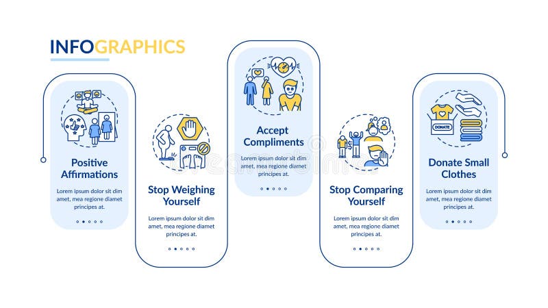 Body Positivity Tips Vector Infographic Template Stock Vector ...