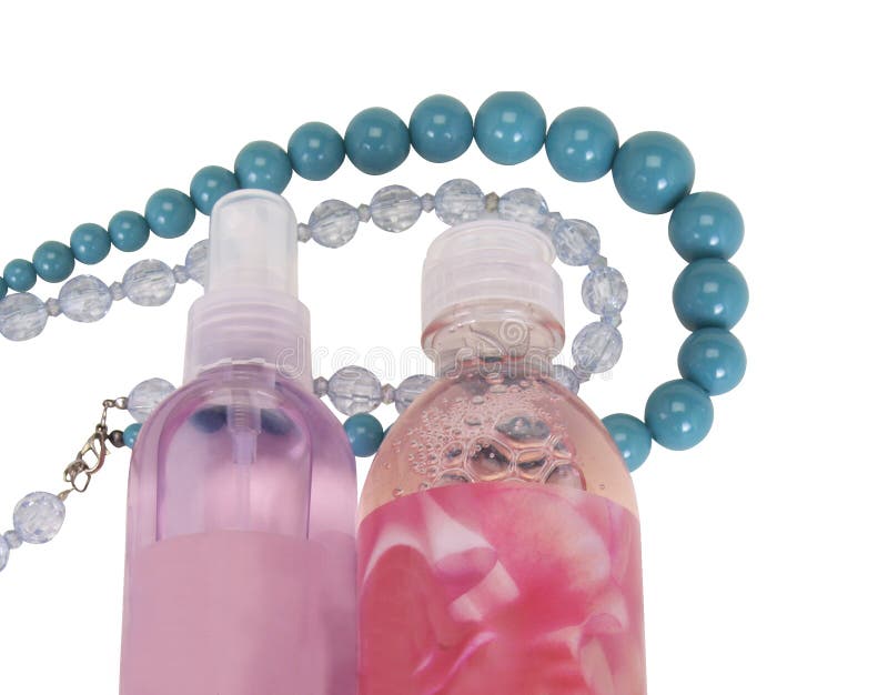 Body Products and Necklaces Stock Image - Image of cosmetic, bath: 2146189