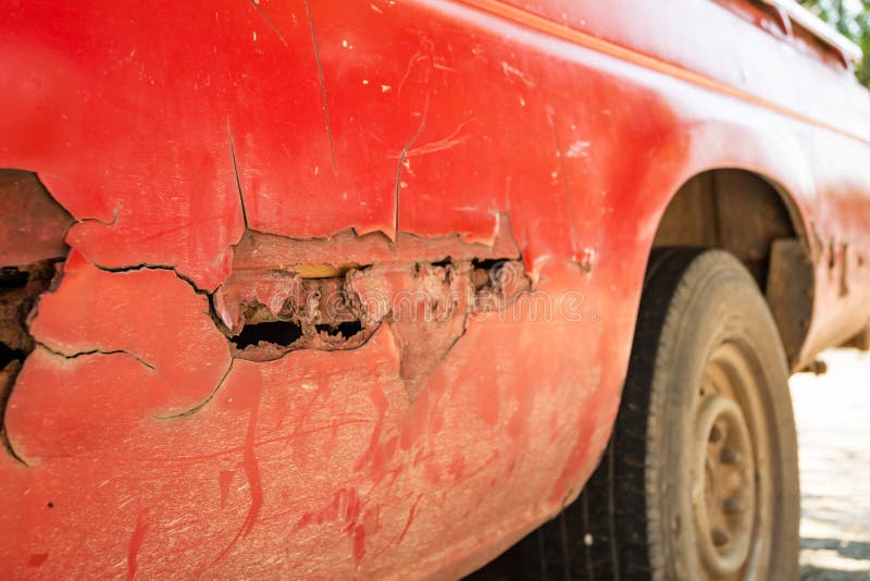 The body of the red car stock image. Image of steel - 170351559