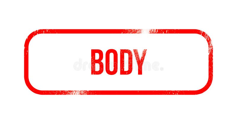 Body - Red Grunge Rubber, Stamp Stock Illustration - Illustration of ...