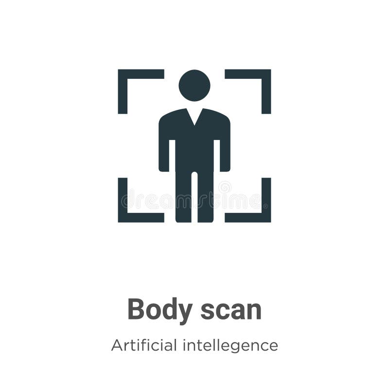 Body Scan Vector Icon on White Background. Flat Vector Body Scan Icon ...