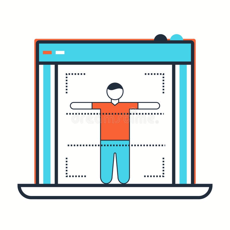 Body Scanner Icon Vector Image on White Background Stock Vector ...