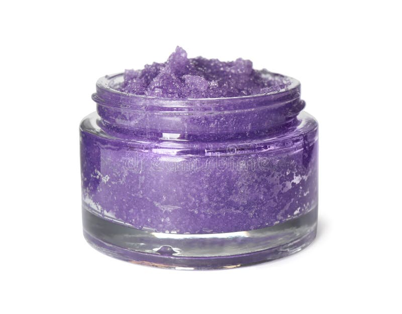 Body Scrub in Jar Isolated on White Stock Photo - Image of homemade ...