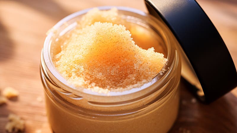 Body Scrub in a Jar, Macro Cosmetic Product Stock Illustration ...