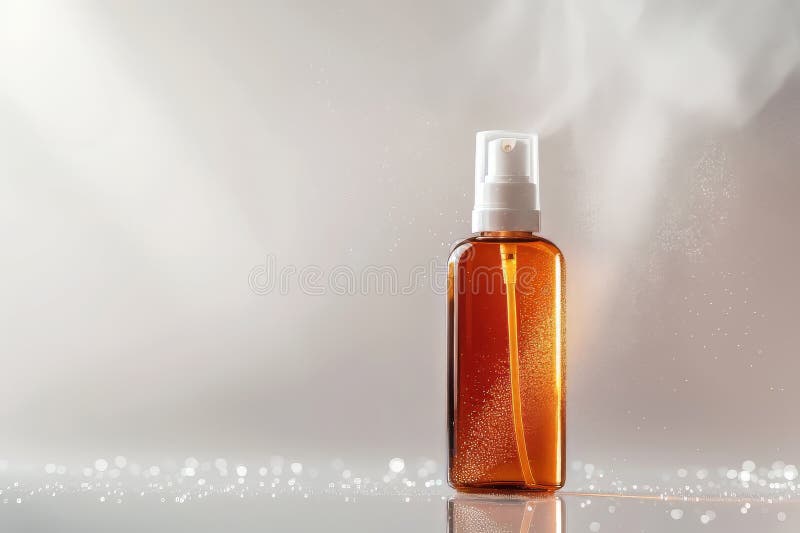 Body Spray Mist on a Soft Transparent White Backdrop Stock Illustration ...