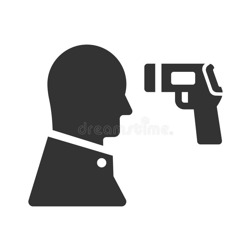 Body Temperature Check Icon Stock Vector - Illustration of thermometer ...