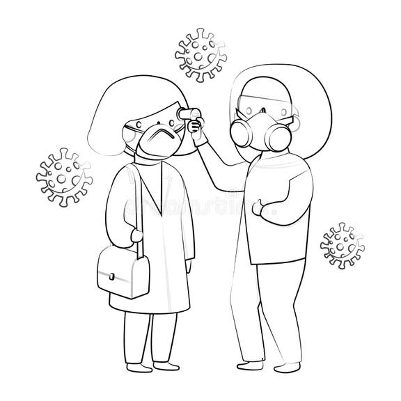 Body Temperature Checking Illustrator Template Stock Vector ...