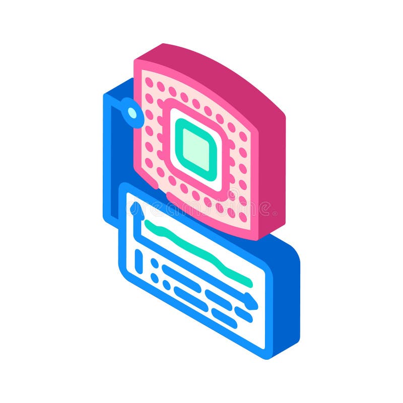 Body Temperature Patch Wearable Isometric Icon Vector Illustration ...