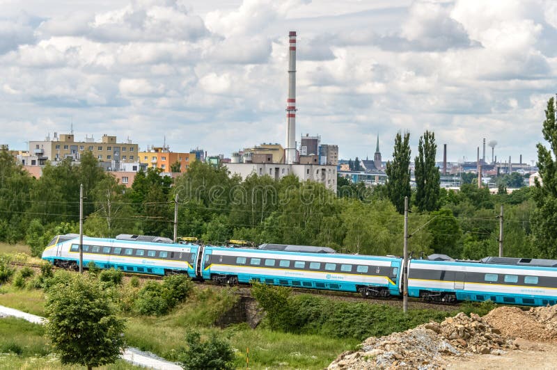 Body of a Train Seen Passing through Dense Growth of Greenery Editorial ...