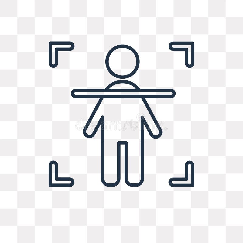 Body Vector Icon Isolated on Transparent Background, Linear Body Stock ...
